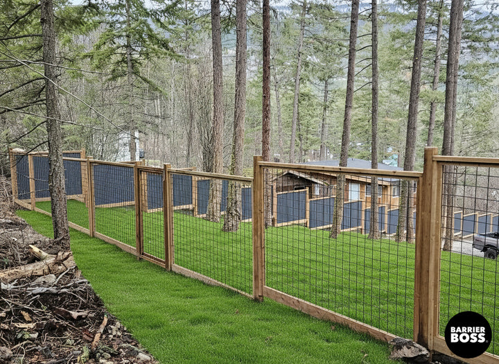 Black Hog Wire Fence Panels | 6-Gauge Dip-Coated